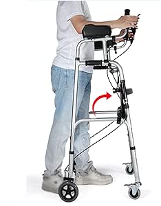Amazon.com: 4 Wheel Rollator Walker with Brakes and Arm Rest Pad ...
