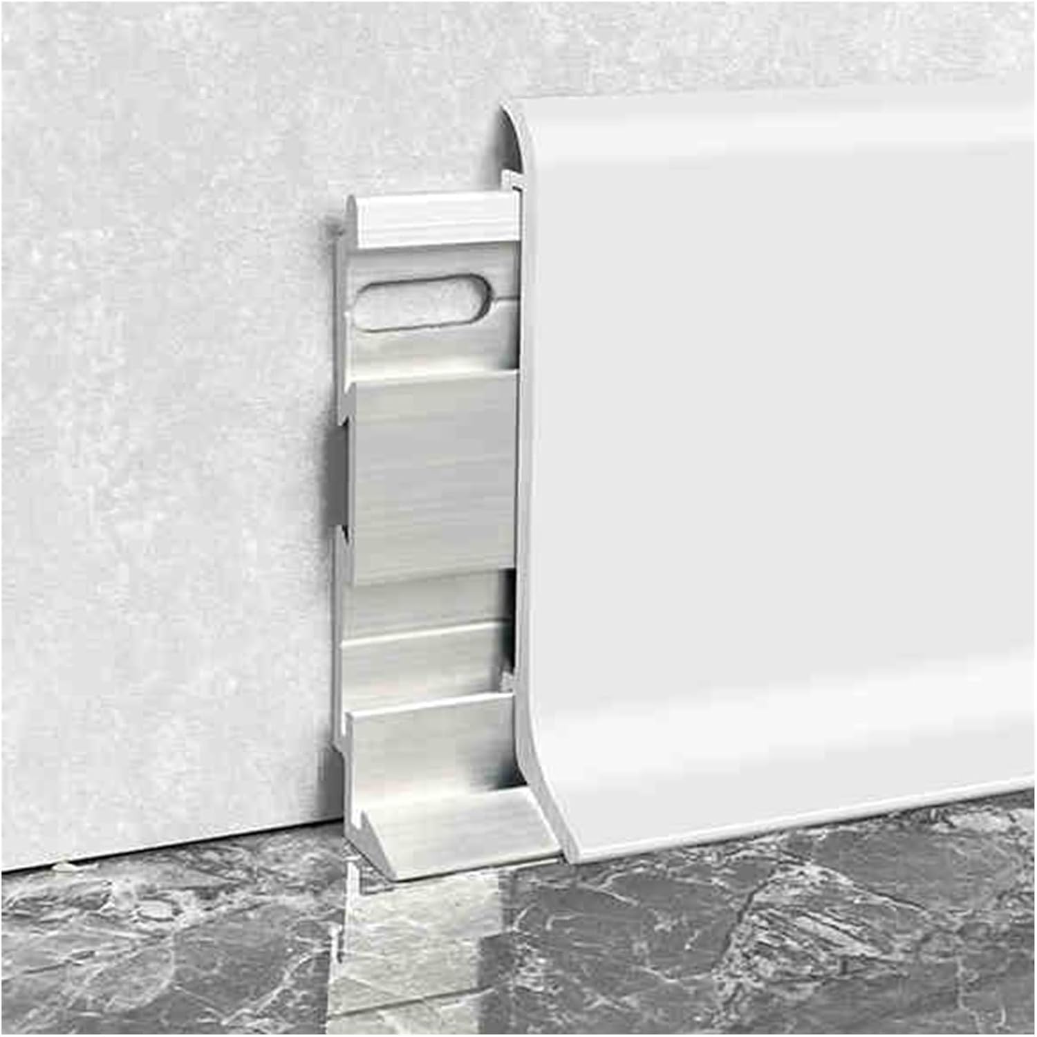 White Floor Skirting Board for Walls, Metal Aluminum Baseboard Trim ...