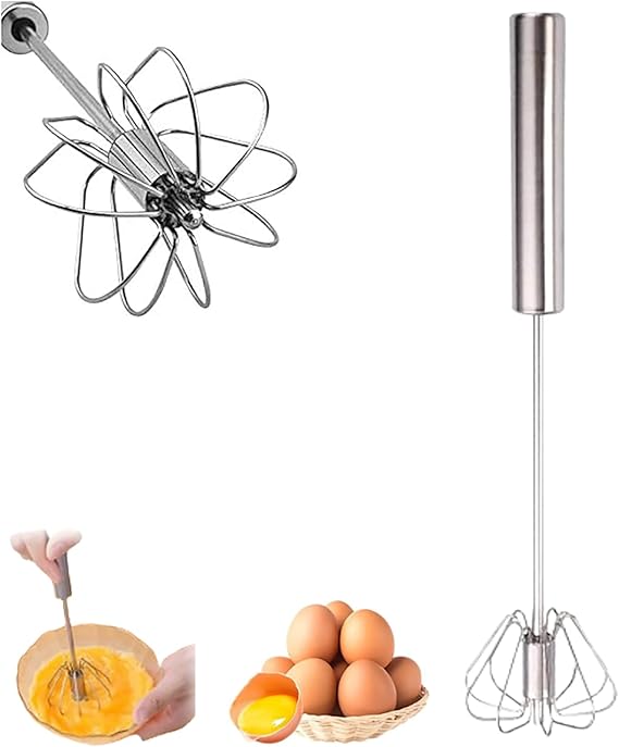 Amazon.com: Morekfly Stainless Steel Semi-Automatic Whisk, 10inch ...