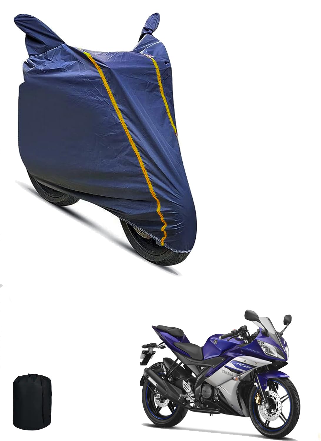 AUTOBIRSA Waterproof Bike Cover for Yamaha Yrf R15 with Free Storage ...