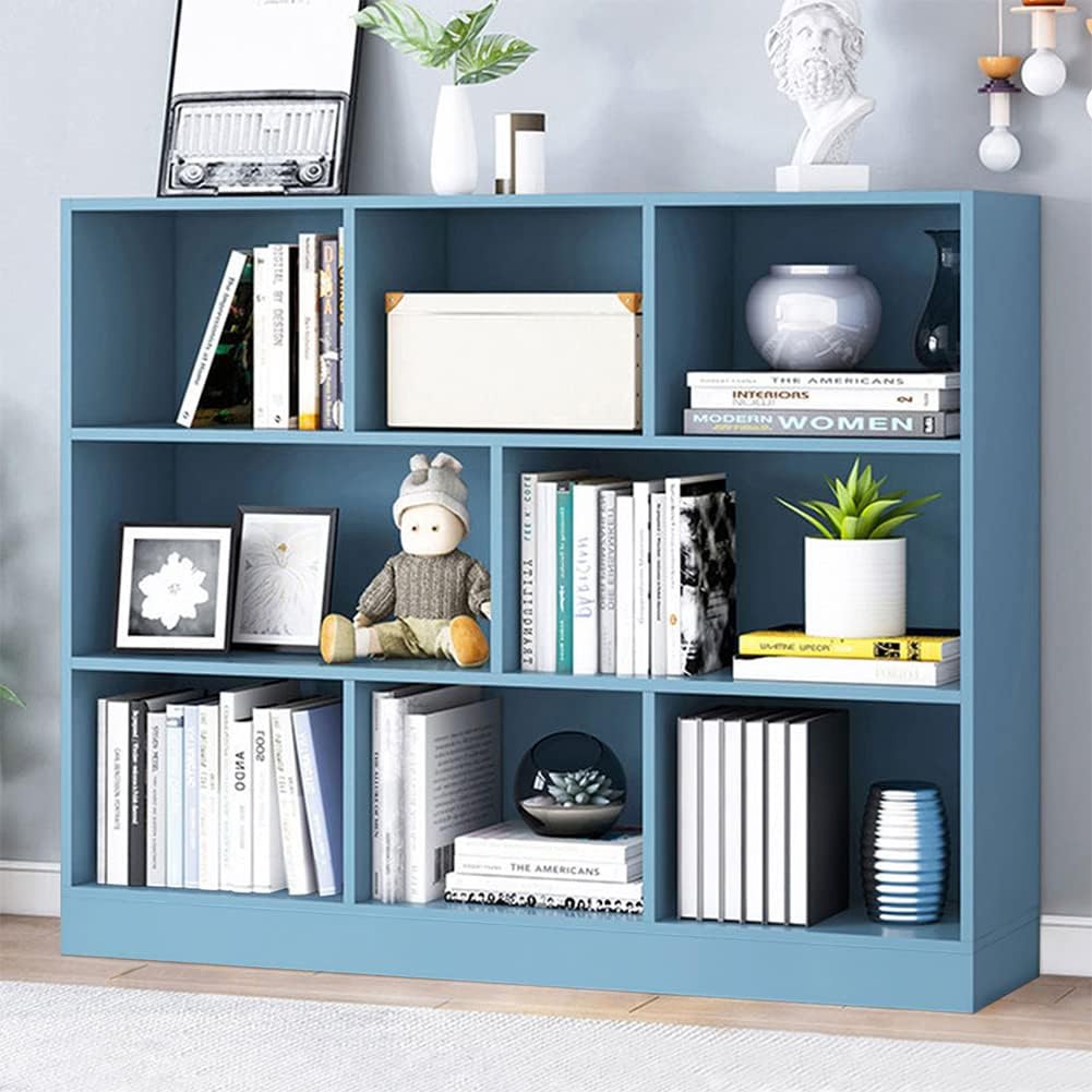 Amazon.com: IOTXY Open Shelf Low Bookcase - Wooden 3-Tier Floor ...