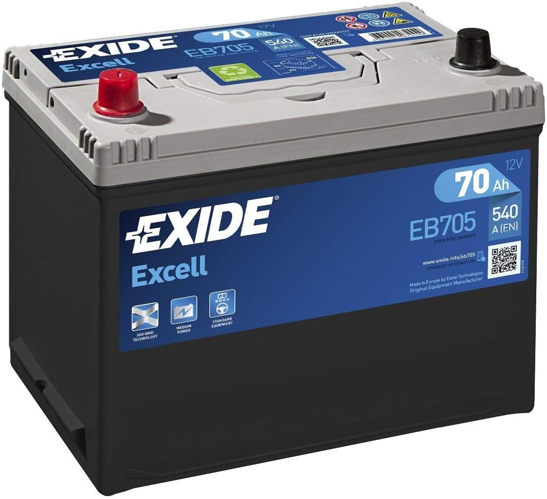 Exide EK800 Stop Start 12V 80Ah 800A TYPE 115 AGM VRLA Car Battery - No ...
