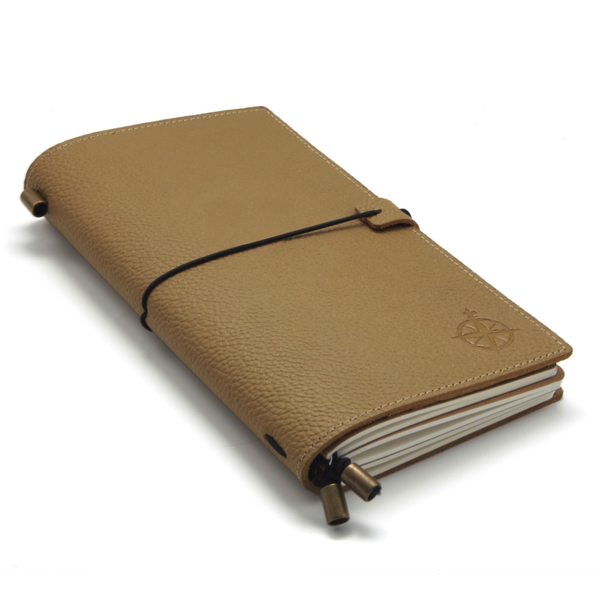 Leather Travelers Notebook with Pockets - Artichoke - Refillable ...
