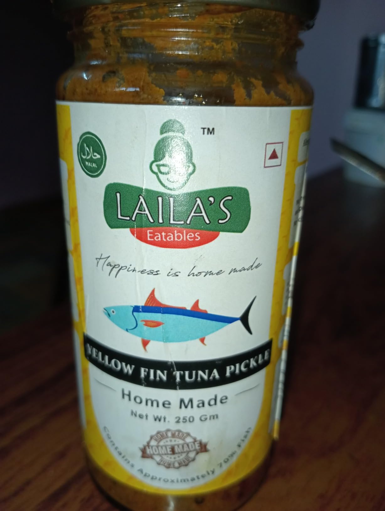 Laila's Eatables Authentic Kerala Style Homemade Fish Pickle - 250 GM ...