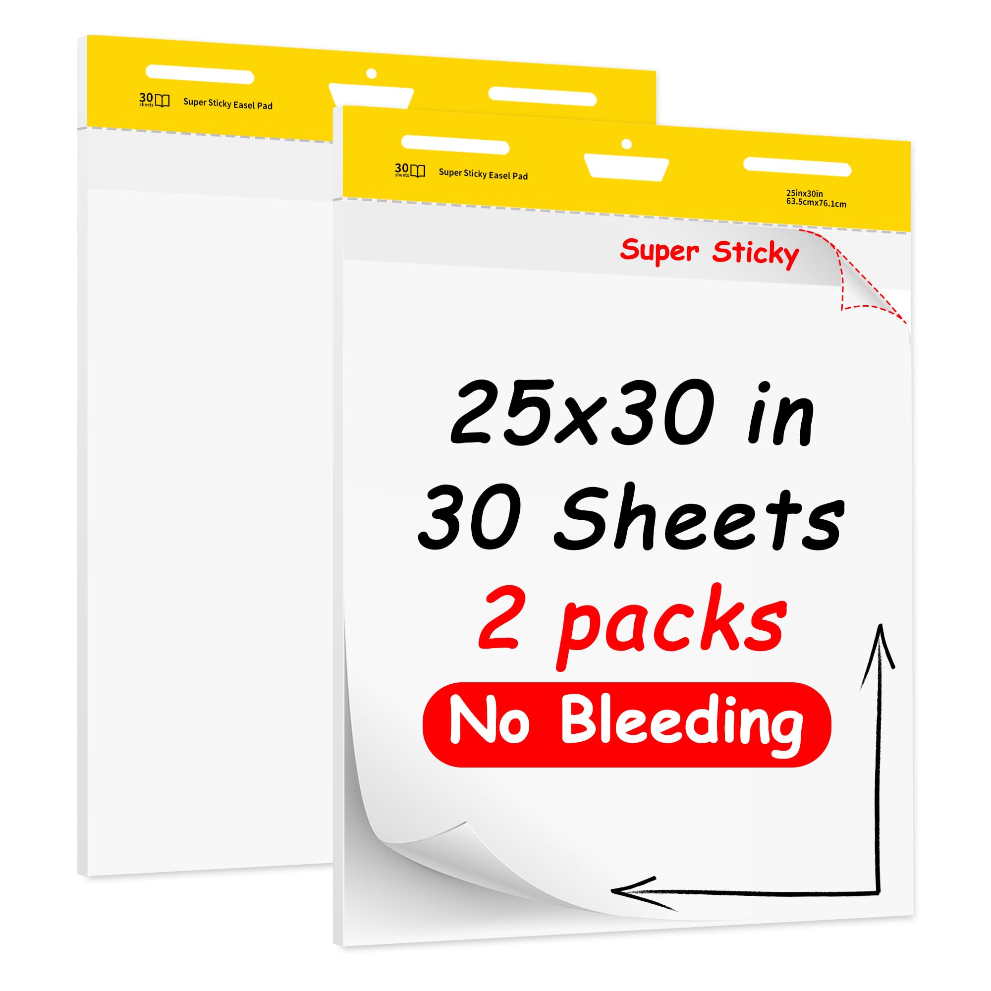 Snapklik.com : Super Sticky Easel Pad, 25 In X 30 In, White, 30 Sheets ...