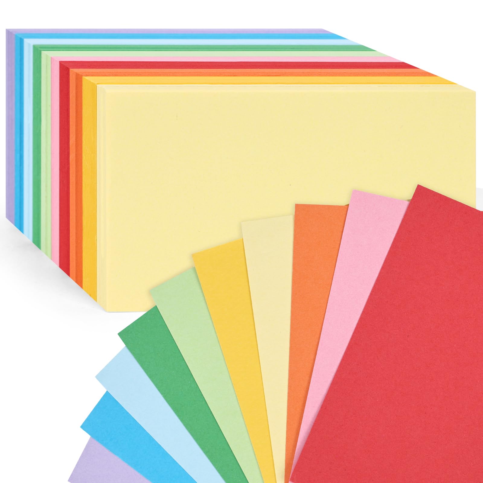 Snapklik.com : 450PCS Colored Index Cards, 3 X 5 Index Cards 10 Colors ...