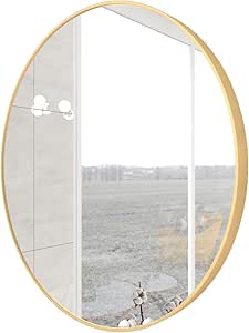 Amazon.com: LSVOMGL Large Round Mirror 42 Inch Modern Gold Circle ...