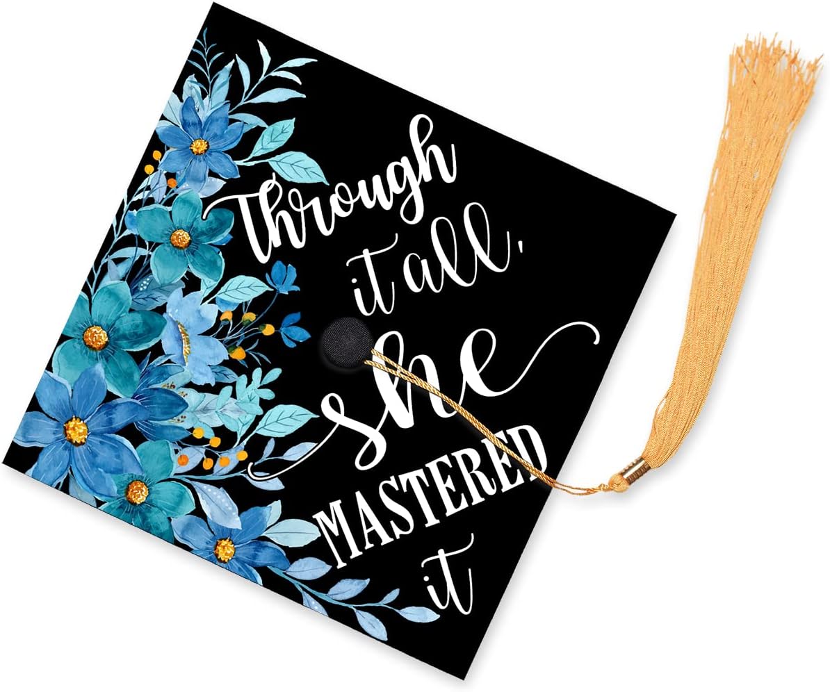 Amazon.com: Graduation Cap Topper - Inspirational Quotes Graduation Hat ...