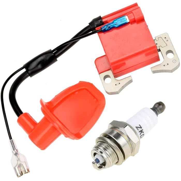 Buy HIAORS Red Racing Ignition Coil with L7T Spark Plug for 2 Stroke ...