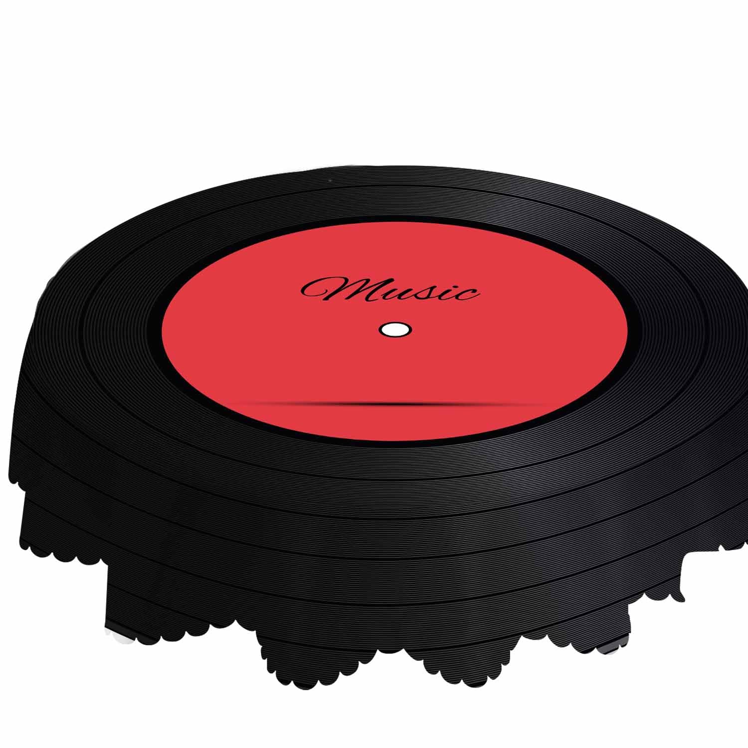 Amazon.com: AOYEGO Vinyl Record Round Tablecloth 60 Inch Music Disk ...