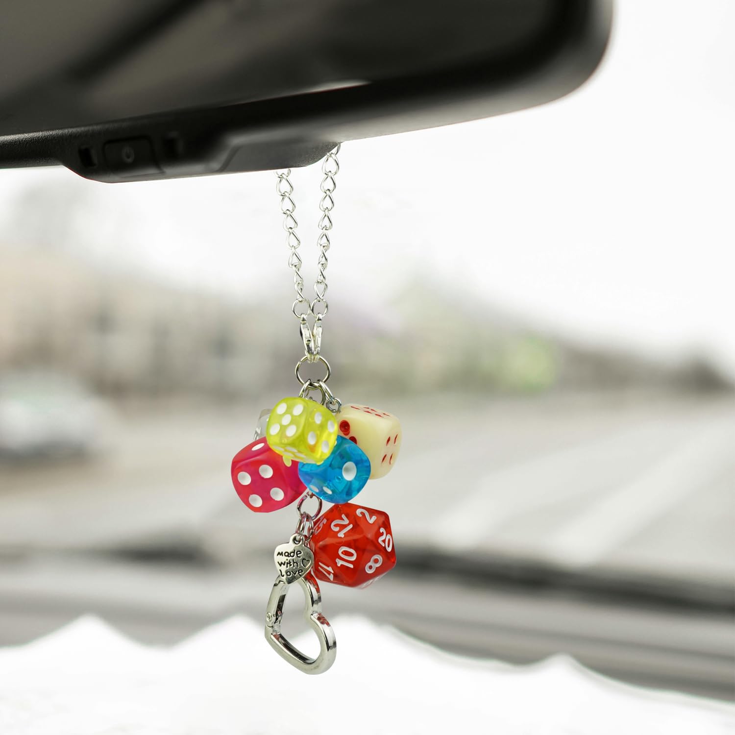 Amazon.com: Car Rear View Mirror Dice Hanging Ornament,Retro Car Mirror ...