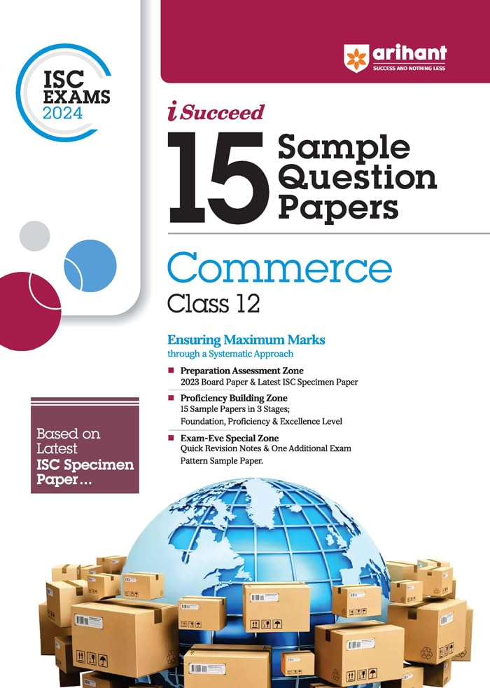 Arihant ISC Sample Question Papers Class 12 Commerce Book for 2024 ...