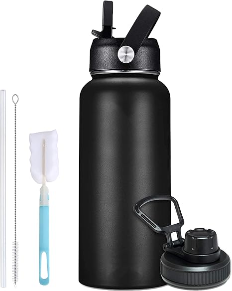 Termo de Acero Inoxidable 950ML,Botella de Agua Mantiene Frío 24 Horas ...