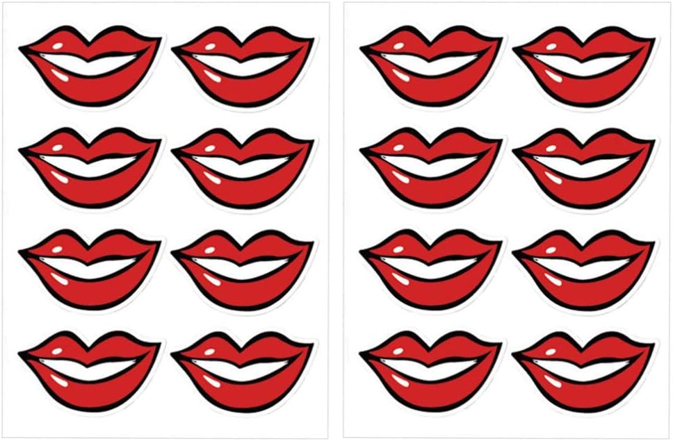 Amazon.com: EXCEART 80pcs Smile Decals Mouth Stickers Self Adhesive ...