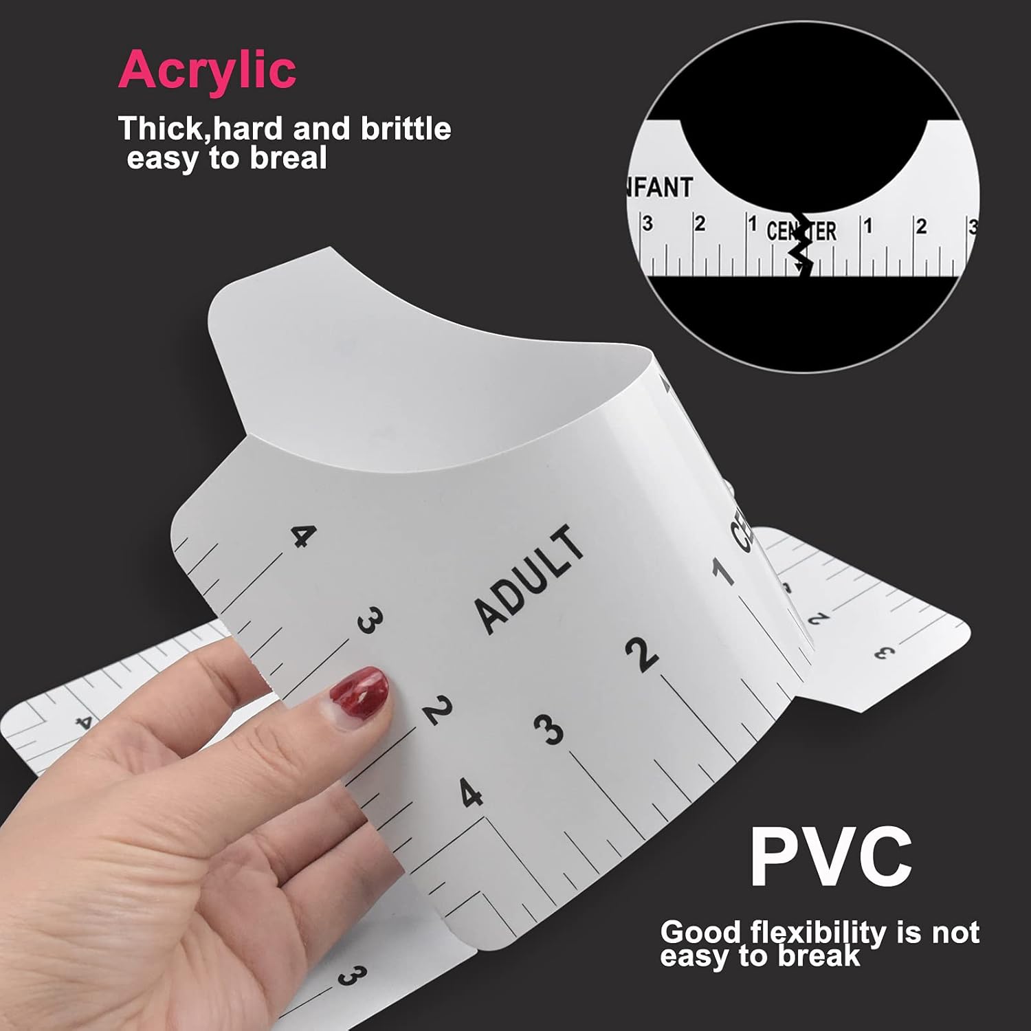 Pinsheng 4PC T-Shirt Alignment Tool，T-Shirt Ruler Guide, Shirt ...