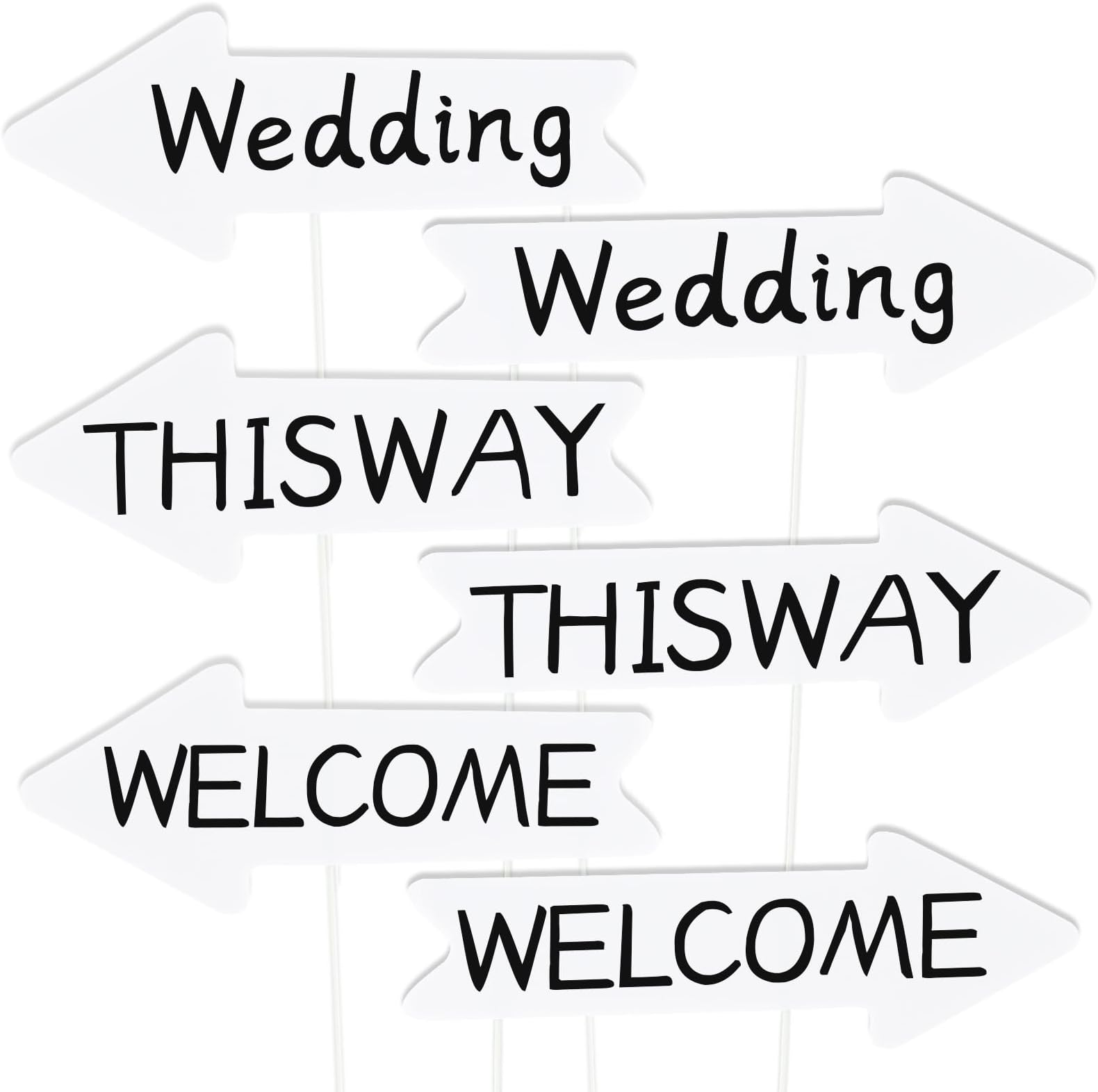 Amazon.com : 6 Pack Blank Arrow Signs with Stakes, 17 x 6 Inches ...