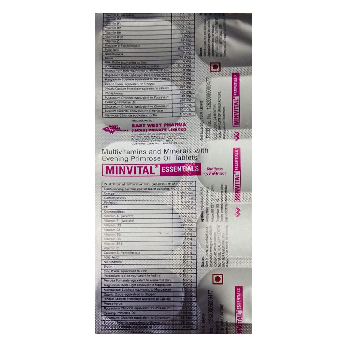 Minvital Essentials Tablet 10's : Amazon.in: Health & Personal Care