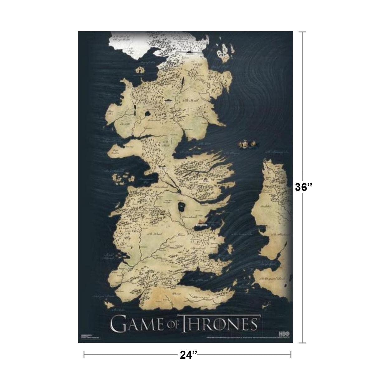 Pyramid America Game of Thrones Westeros Map TV Cool Wall Decor Art ...