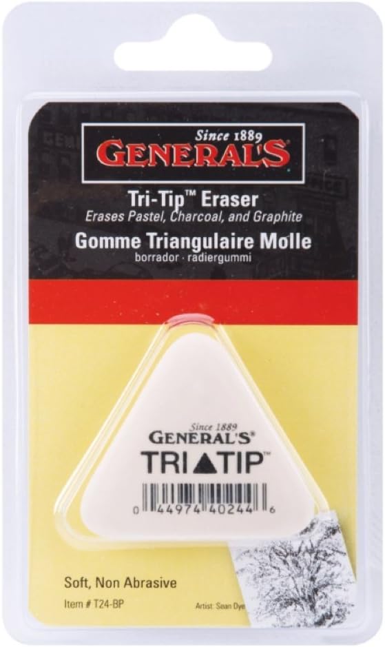 Amazon.com : General White Tri-Tip Triangle Eraser : Artist Supply ...