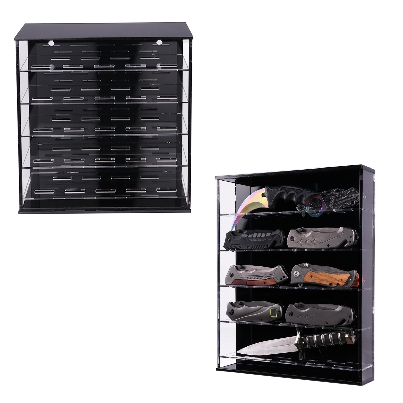 Amazon.com: WLSANX Knife Display Stand Pocket Knife Organizer Desktop ...