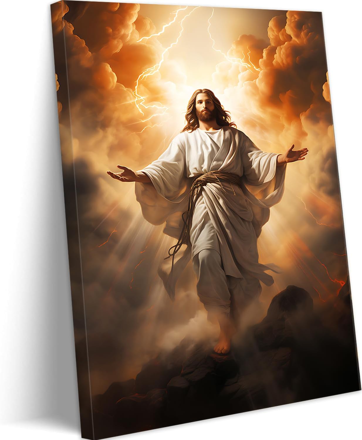 Amazon.com: BingruiArt Jesus Canvas Wall Art Christian Wall Decor Jesus ...