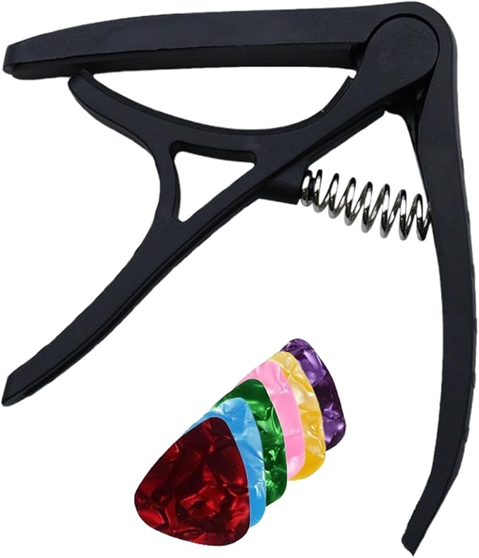 Capo for Acoustic Guitar - Capo for Electric Guitar with 6 Picks ...