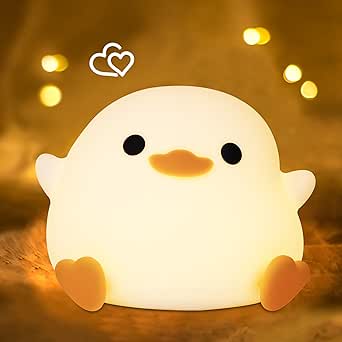 Okayera DoDo Duck Night Light, Cute Bean Duck Silicone Bedside Lamp ...