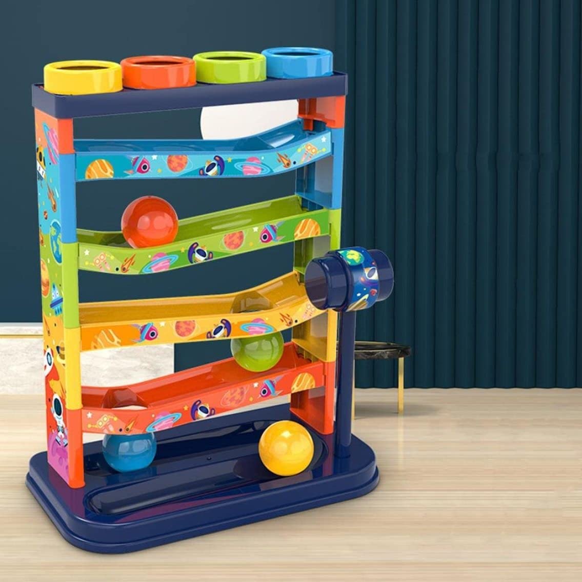 Ball Drop Toy FUN LITTLE TOYS Ball Drop Tower For Toddlers 1-3 - 9 ...