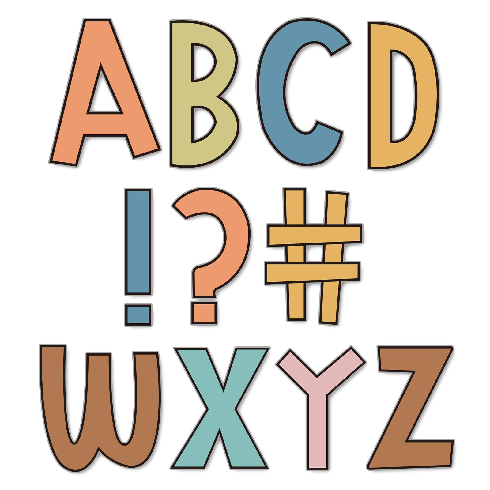 Buy Whaline 232Pcs Bulletin Board Letter Stickers 2.5 Inch Boho ...