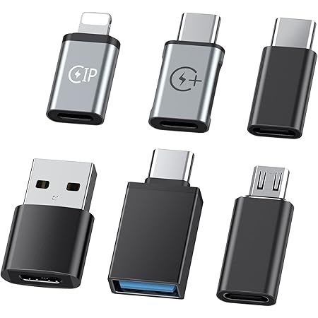 Amazon.com: AreMe USB C Adapter (6 Pack), Micro USB Male to USB C Female, USB 3.0 Male to USB C ...