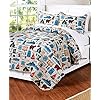 Amazon.com: The Lakeside Collection Campsite Quilt Set with Retro ...