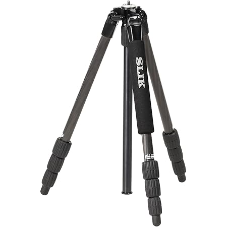 Amazon | SLIK カーボン三脚 ライトカーボン E54 4段 ナットロック式 19mmパイプ径 自由雲台クイックシュー式 106976 | スリック | 三脚