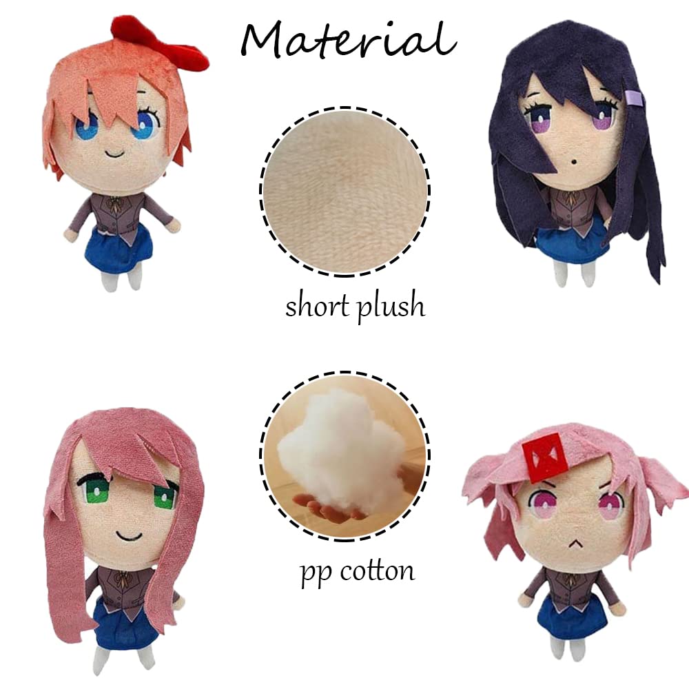 Doki Doki Literature Club Plush,7.8in Cute Cartoon Character Monika ...
