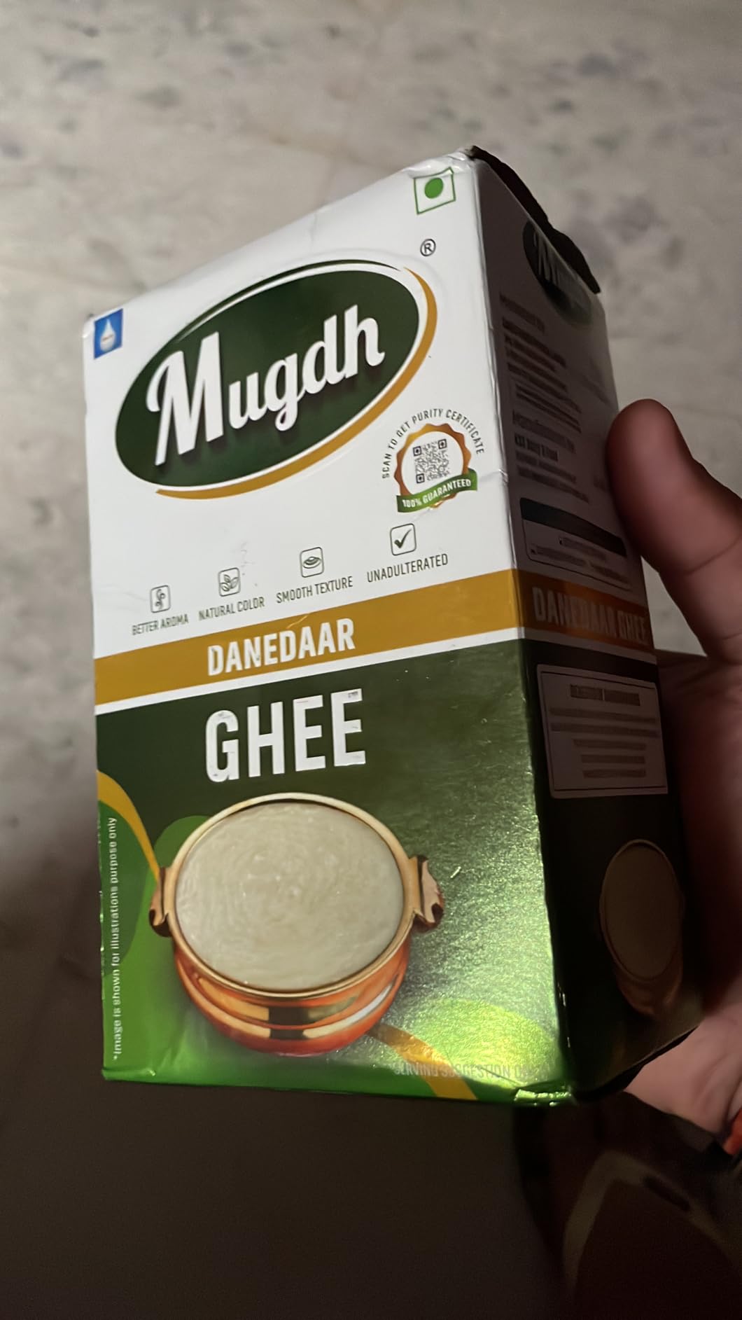 Mugdh 100% Pure Daanedaar Ghee with Good Taste | Naturally improves digestion and boosts ...