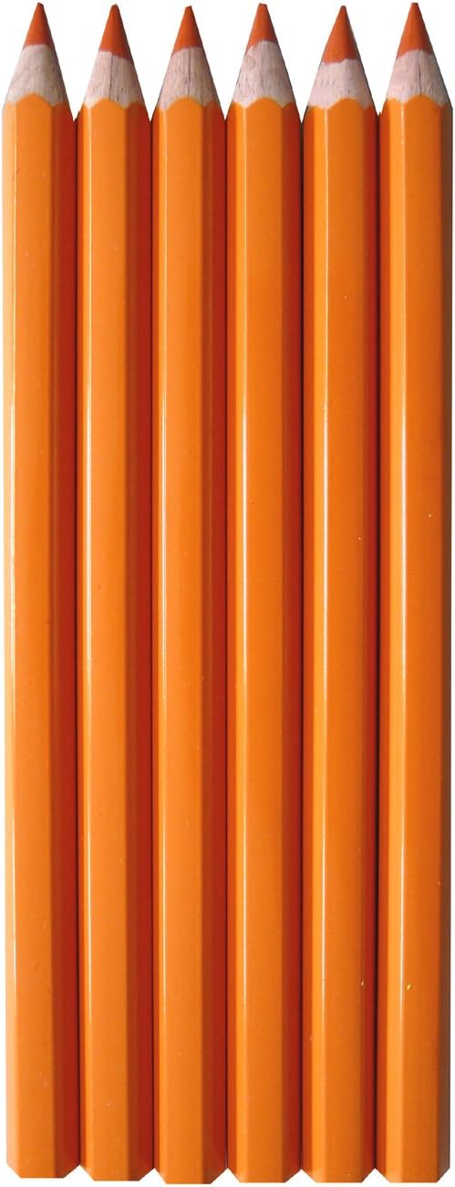 trendmarkt24 Buntstifte Set Orange 6 Bunt Stifte Zeichenstifte ...