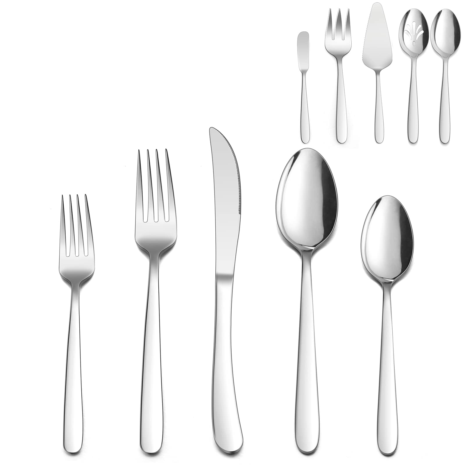 Snapklik.com : Heavy Duty Silverware Set, HaWare 65 Pieces Stainless ...