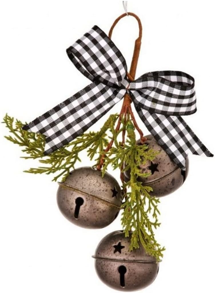 Amazon.com: Galvanized Bells with Bow Ornament : Home & Kitchen