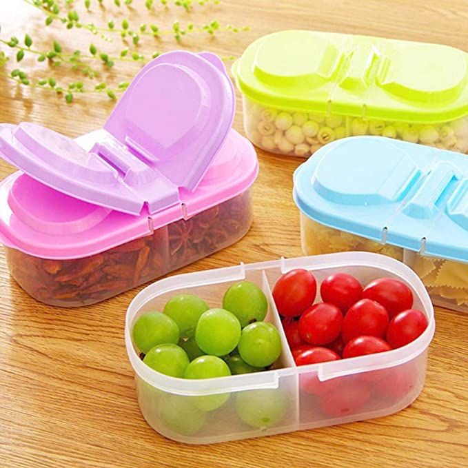 Nulomi 2 in 1 Reusable Plastic Food Storage Containers with Lids ...
