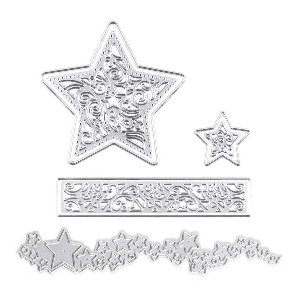 Amazon.com: Stars Cutting Dies Stencil Metal Template Molds, Embossing ...