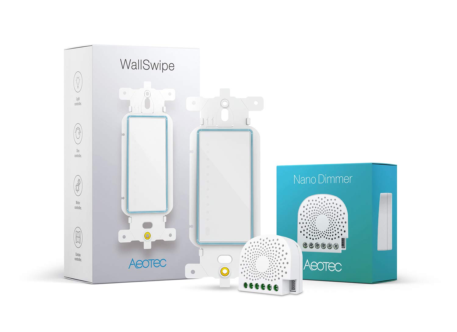 Buy Aeotec Smart in-Wall Dimmer kit, Nano Dimmer & WallSwipe, in-Wall Z ...