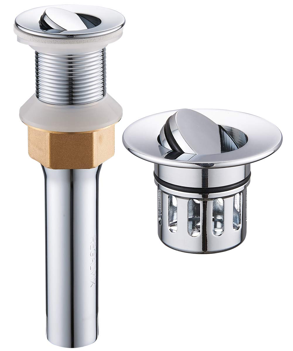 REGALMIX Stainless Steel Bathroom Sink Flip Drain Stopper Built-In Anti ...