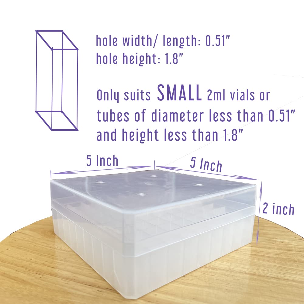 Snapklik.com : LLERRA 2 ML Cryovial Storage Box Holds 81 Cryo Tubes