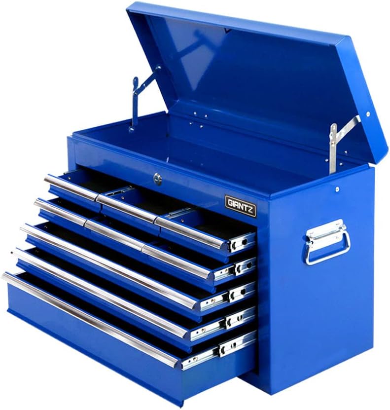 Giantz 9 Drawers Large Tool Chest Trolley, Lockable Toolbox Tools ...