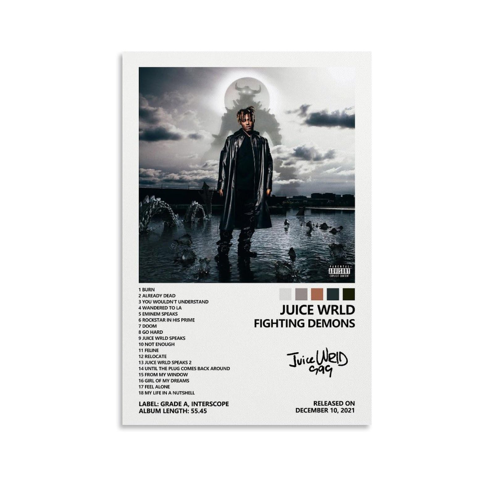 Amazon.com: Fighting Demons Album Cover Poster for Bedroom Aesthetic ...