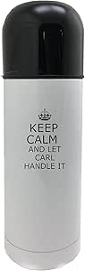Amazon.com: PickYourImage Handle it Carl Keep Calm 350ml White Thermos : Sports & Outdoors