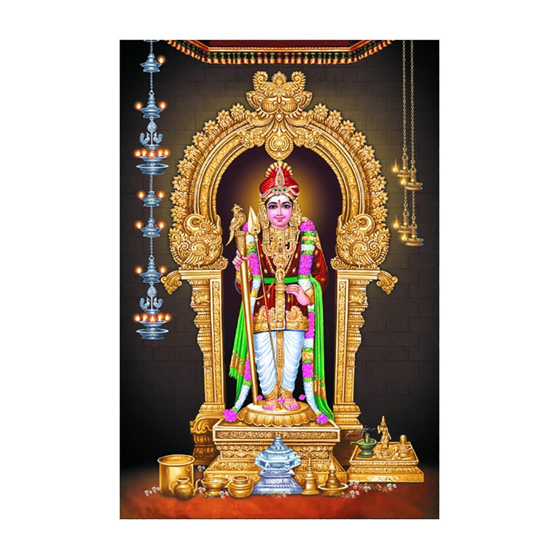 wallpics® Lord murugan Poster ll God Om murugar Wall Sticker for Home ...
