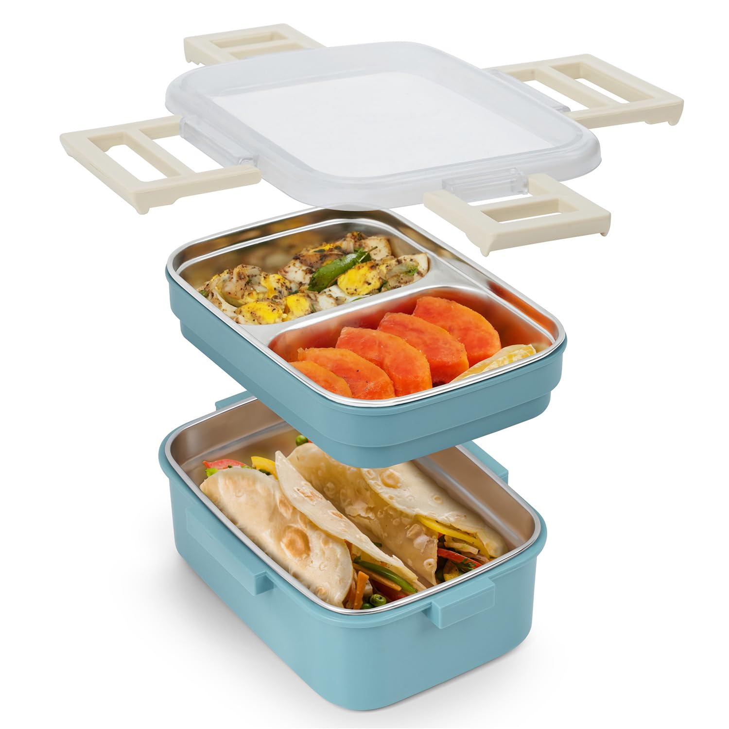 Buy ABOUT SPACE Lunch Box - 2 Tier Compartment 1200ml Insulated Tiffin ...