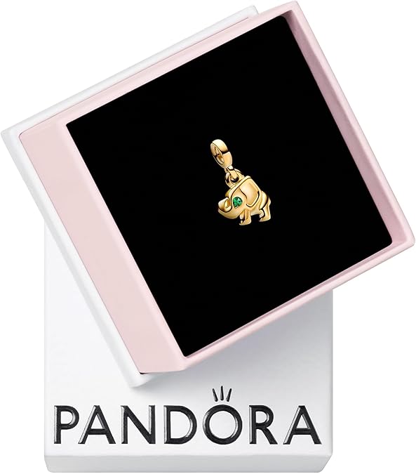 Amazon.com: PANDORA Elephant Mini Dangle Charm - Compatible for PANDORA ...