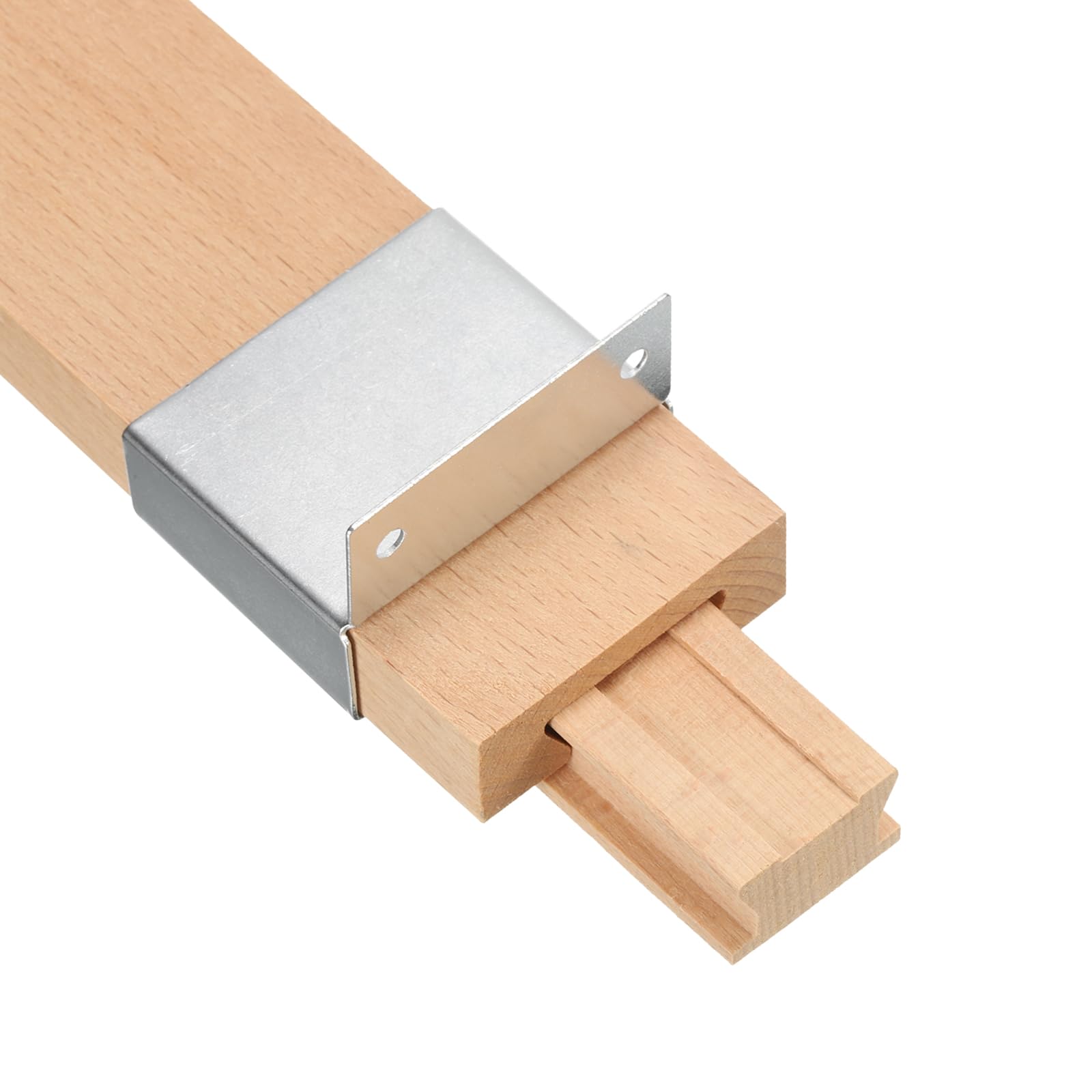 uxcell 2 Sets Wooden Drawer Slides with Metal Slide Glide Bracket ...