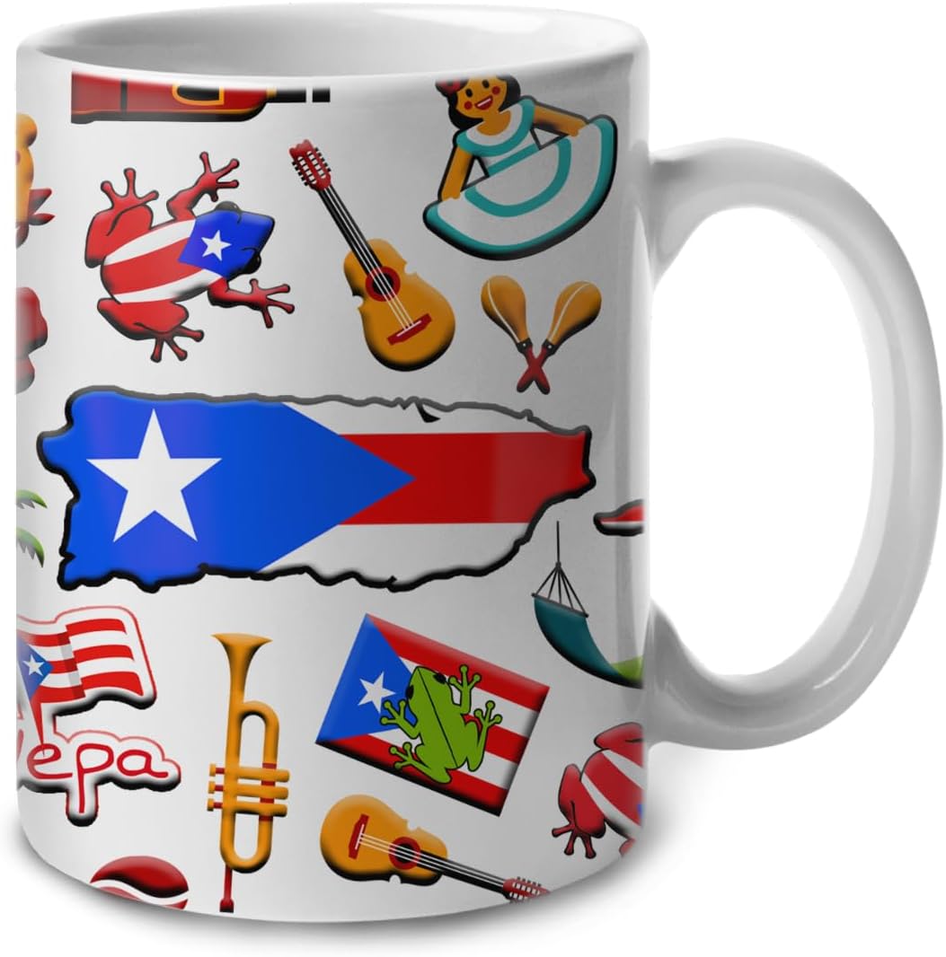 Amazon.com: Puerto Rico Souvenir Gift Coffee Mug, 11 oz Ceramic ...